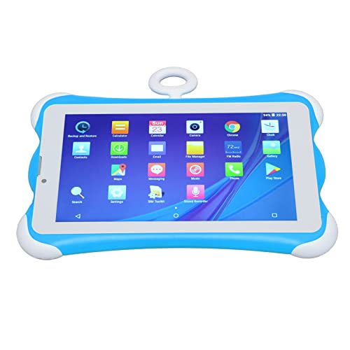 Shanrya 7 Inch Toddler Tablet, Animation 3 Card Slots Kids Tablet 7 Inch HD Screen Long Battery Life for Education (US Plug)