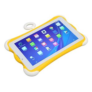 qinlorgo kids tablet, yellow eye protection mtk6582 cpu processor triple slot 3gb+32gb wifi kids tablet for watching cartoons (us plug)