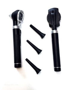 veterinary or pets mini fiber optic otoscope kit with 3-cone