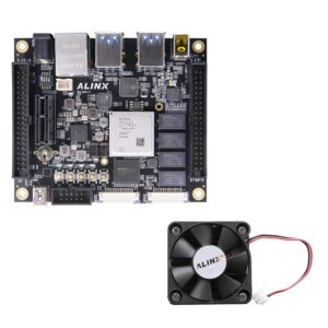 miielaod axu2cgb: xilinx zynq ultrascale+ mpsoc zu2cg fpga board with customzied fan vitis-ai dpu 2gb ddr4 8gb emmc (bare board + fan)