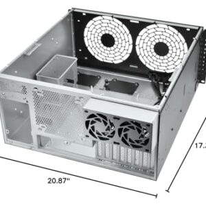 SilverStone Technology RM51 5U Rackmount Server Chassis with Dual 180mm Fans and Enhanced Liquid Cooling Capability, SST-RM51