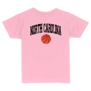 basketball north carolina toddler kids t-shirt 5t light pink