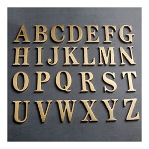 retro brass digital letter, 65mm self-adhesive house number door sign, diy wall decoration of home hotel room, 1pcs (color : letter n)