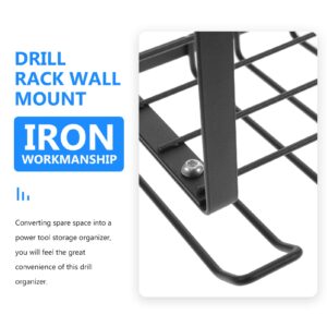 Angoily Electric Drill Storage Rack Power Tools Heavy Duty Shelves Hand Wisking Tool Electric Garage Organizer Drill Rack Taladros Inalambricos Drill Organizer Wall Mount Tool Organization