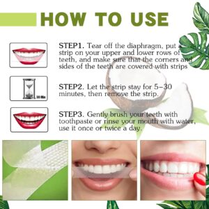 Teeth Whitening Strip, Professional Teeth Whitening Strips - Coconut Flavor, Fast Remove Smoking, Clean Yellow Teeth Stain, Reduced Sensitivity New Formula Oral Care Whitening Strips