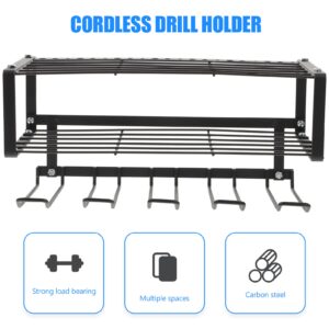 Angoily Electric Drill Storage Rack Power Tools Heavy Duty Shelves Hand Wisking Tool Electric Garage Organizer Drill Rack Taladros Inalambricos Drill Organizer Wall Mount Tool Organization