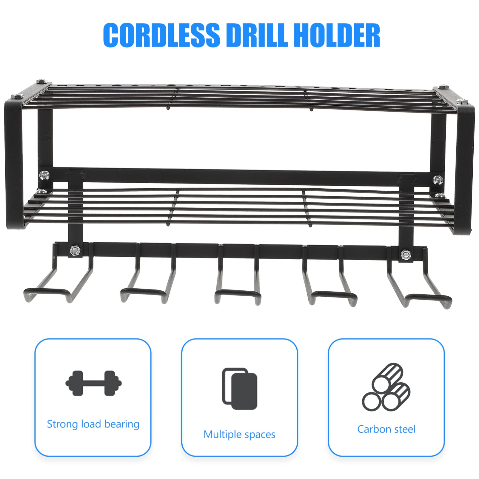 Angoily Electric Drill Storage Rack Power Tools Heavy Duty Shelves Hand Wisking Tool Electric Garage Organizer Drill Rack Taladros Inalambricos Drill Organizer Wall Mount Tool Organization