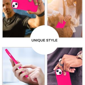 BENTOBEN for iPhone 13 Mini Case, iPhone 13 Mini Phone Case, Slim Fit Liquid Silicone Soft Gel Rubber Anti-Scratch Shockproof Phone Cover with Microfiber Lining for iPhone 13 Mini 5.4", Hot Pink