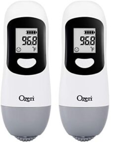 ozeri kinetic non-contact forehead thermometer with battery-free infrared technology (pack of 2)