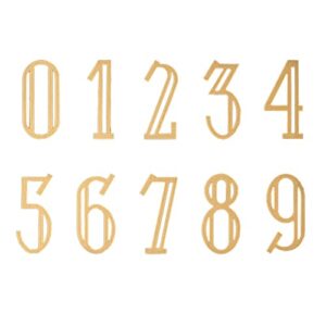 1pcs 0-9 golden brass numbers decorative wall, 60mm diy digital combination for family hotel door plank dormitory number (color : digit 8)