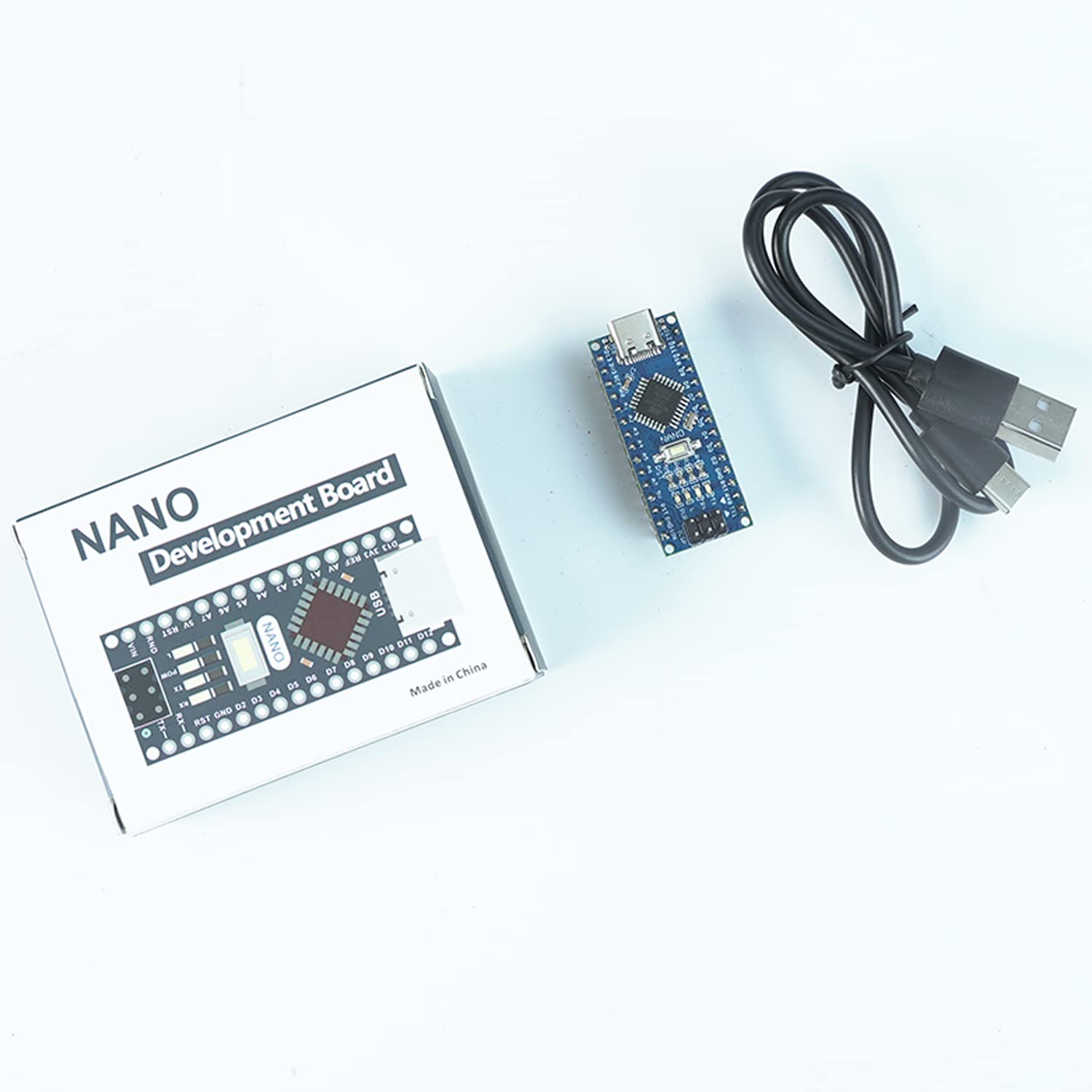 OSOYOO 1x Nano at+mega+328P Module CH340 5V/16M USB-C Micro-Controller Board for Arduino Nano V3.0