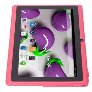 7 Inch Kids Tablet, 32GB Quad Core Eye Protection Kids Tablet,Support Wifi, Bluetooth,GPS Multifunction, Ront and Rear Dual Cameras, Puzzle Early Education Tablet PC Gifts for Kids Birthday(Pink)