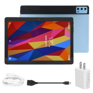 septpenta 10.1in tablet for android11, 8gb 256gb 1.5ghz 8 core 1920x1200 ips screen blue tablet, 5mp front 13mp rear 5800mah battery 2.4g 5g wifi usb c charge for kids 100-240v(usa)