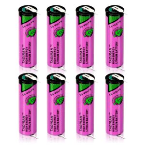 powcamah 8 pack tl-5903 3.6v aa lithium battery with tabs 2400mah for tadiran tl-5903 siemens s7-400 6es7971-0ba00