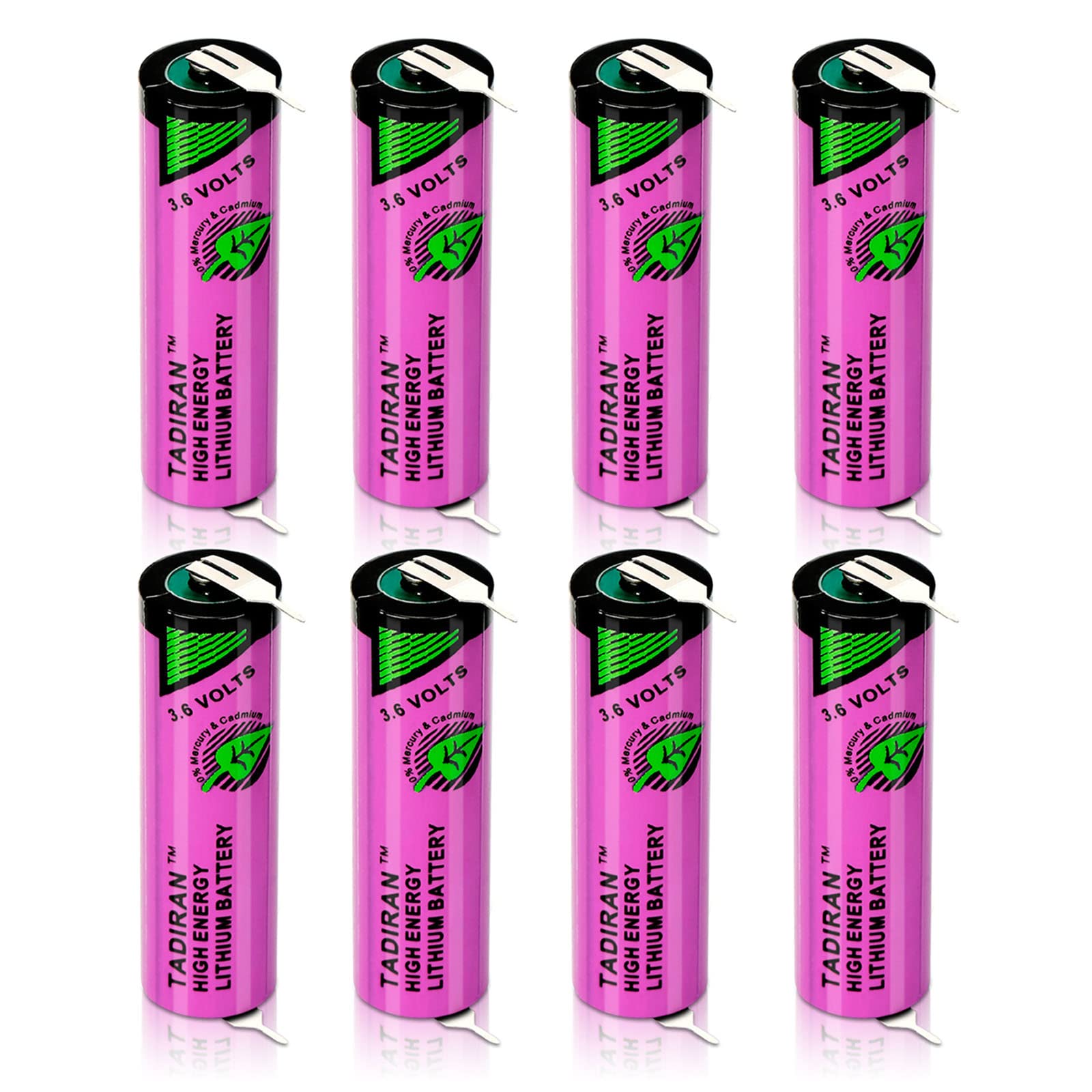 POWCAMAH 8 Pack TL-5903 3.6V AA Lithium Battery with Tabs 2400mAh for Tadiran TL-5903 Siemens S7-400 6ES7971-0BA00