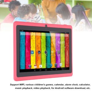 7 Inch Kids Tablet, 32GB Quad Core Eye Protection Kids Tablet,Support Wifi, Bluetooth,GPS Multifunction, Ront and Rear Dual Cameras, Puzzle Early Education Tablet PC Gifts for Kids Birthday(Pink)