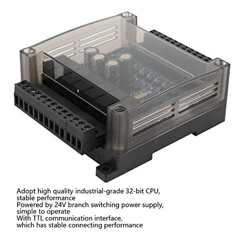 PLC Industrial Control Board, 32-bit CPU FX2N-20MR Programmable Control Board for Household Products for Woman for Office Tool(Bare Board + Shell)