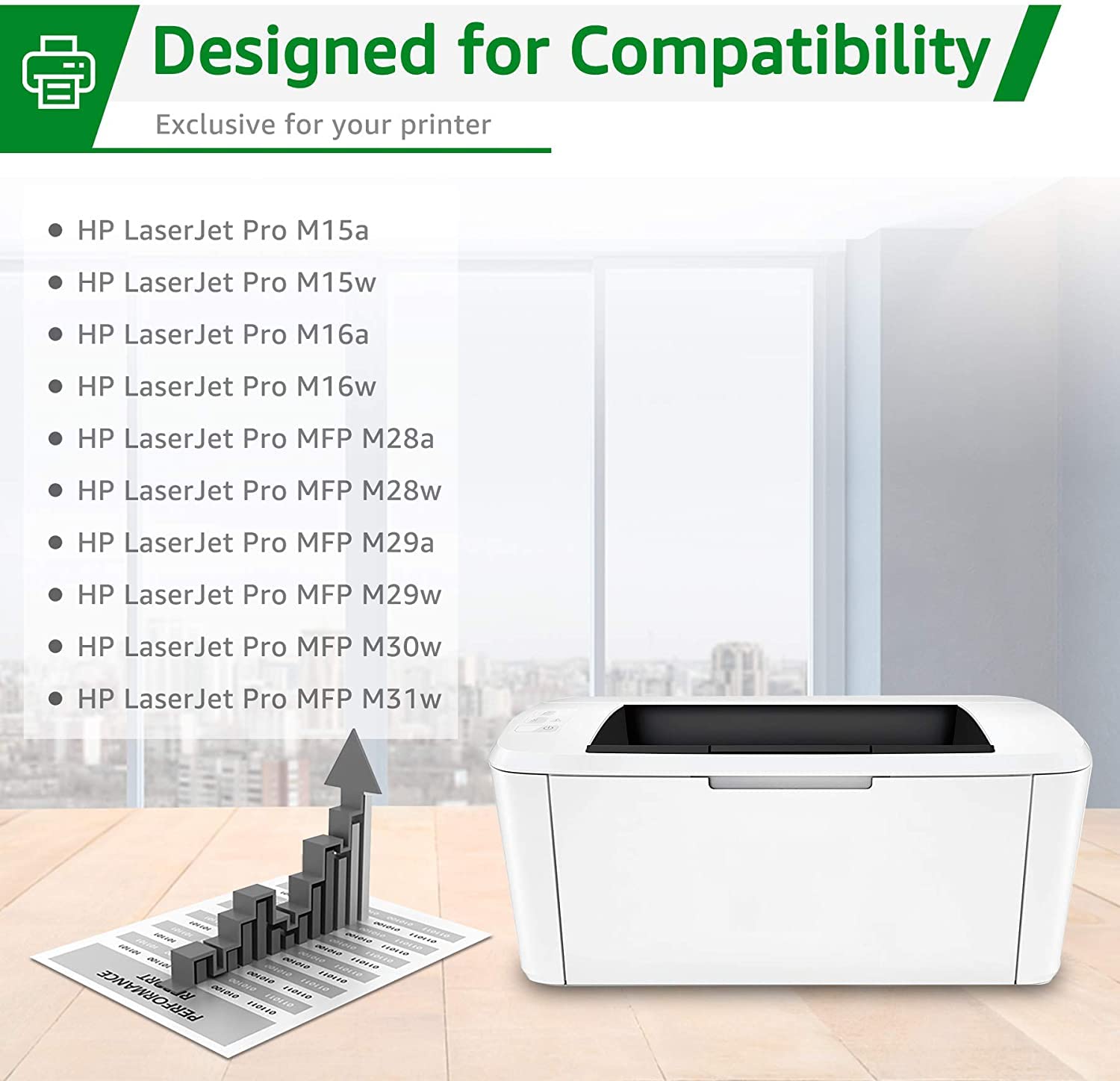 GREENSKY Compatible 48A Toner Cartridge Replacement for HP 48A CF248A for HP Laserjet Pro MFP M15w M29w M28w M15a M15 M14 M17 M28 M31 M31w M28a M29a M30w M16a M16w Printer Black Toner (2 Pack)