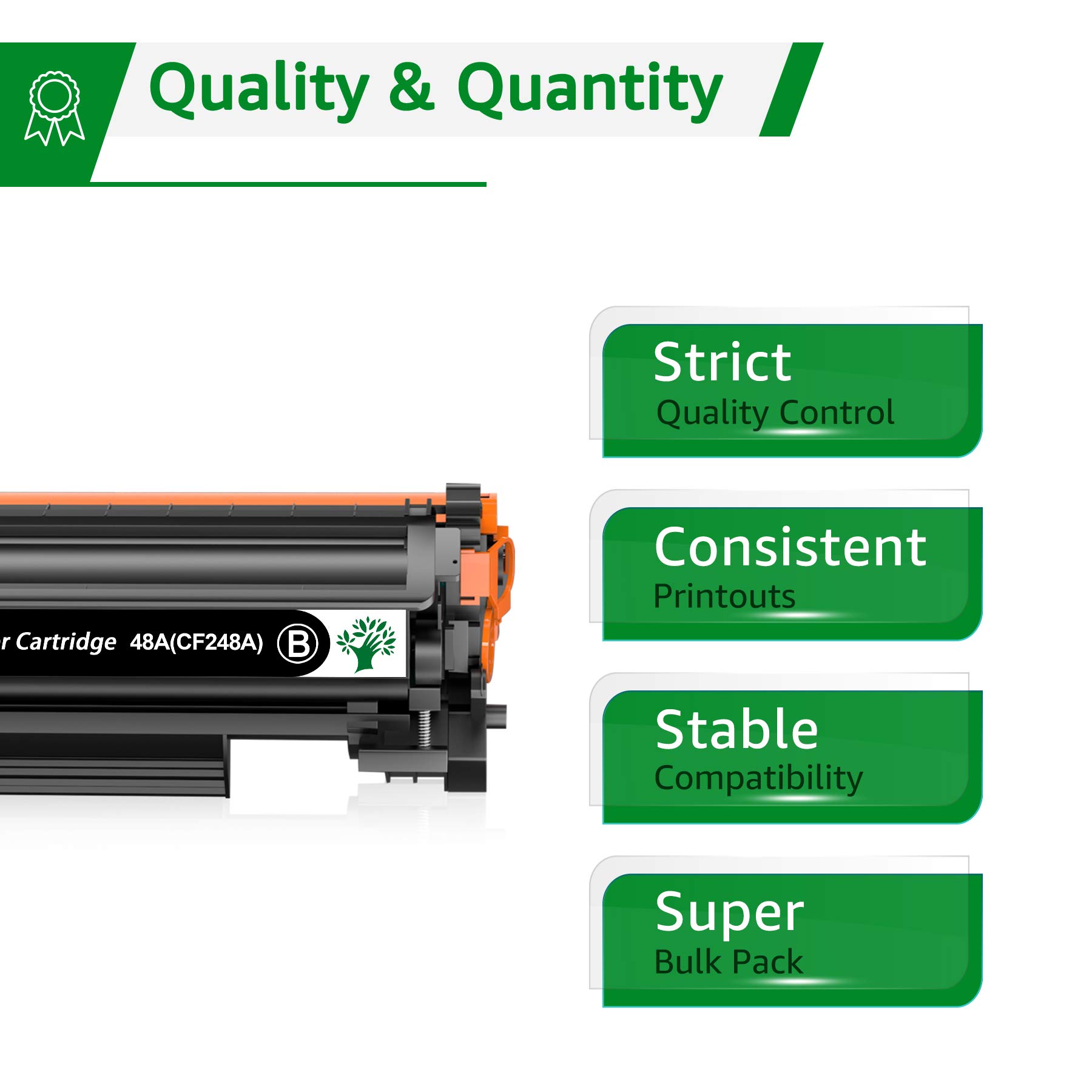 GREENSKY Compatible 48A Toner Cartridge Replacement for HP 48A CF248A for HP Laserjet Pro MFP M15w M29w M28w M15a M15 M14 M17 M28 M31 M31w M28a M29a M30w M16a M16w Printer Black Toner (2 Pack)