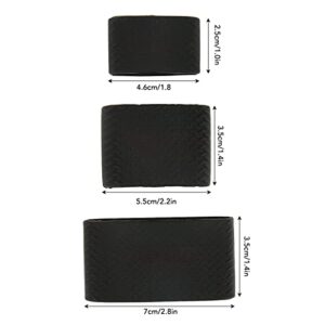 Silicone Clipper Bands 3 Pcs Black Non Slip Clipper Grip Hair Clip Silicone Case Barber Sleeve Heat Clipper Hair Mat for Hairdressers