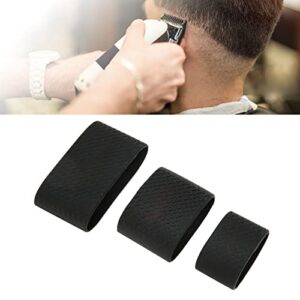 Silicone Clipper Bands 3 Pcs Black Non Slip Clipper Grip Hair Clip Silicone Case Barber Sleeve Heat Clipper Hair Mat for Hairdressers