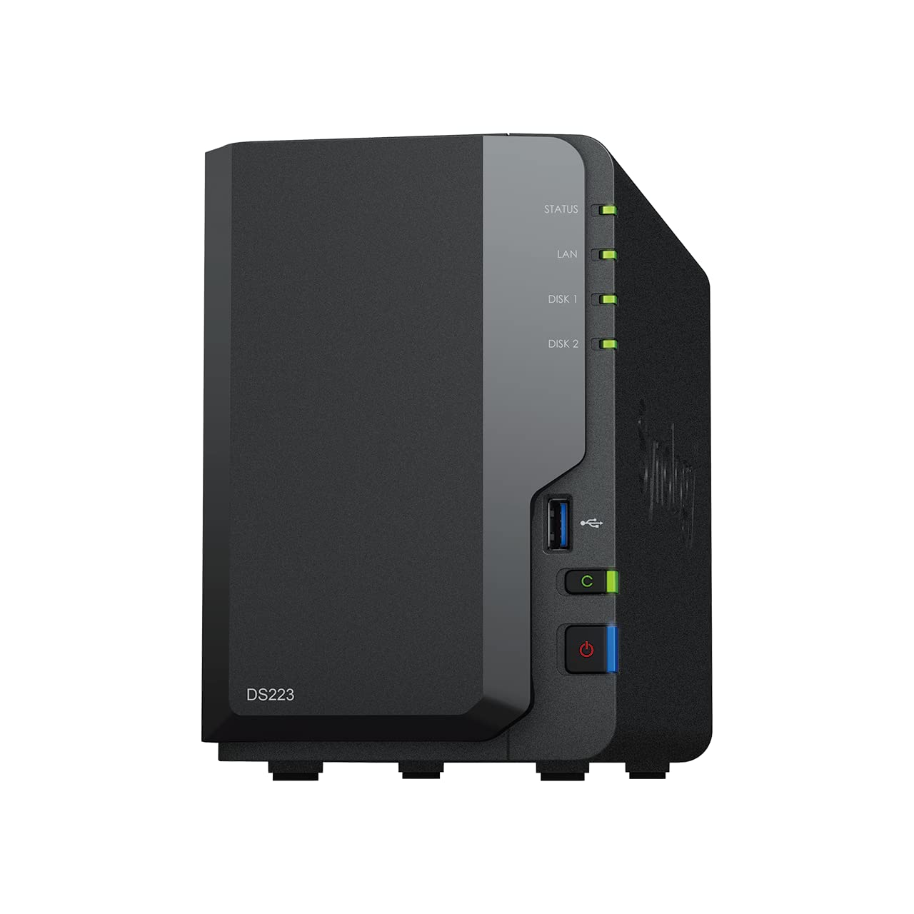 Synology DS223 2-Bay Diskstation NAS (Realtek RTD1619B Quad-Core 2GB Ram 1xRJ-45 1GbE LAN Port) 8TB Bundle with 2 x 4TB Seagate IronWolf NAS HDDs