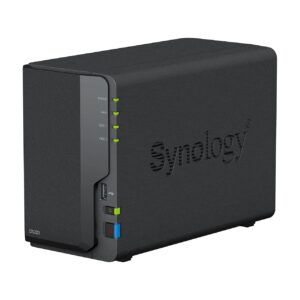 Synology DS223 2-Bay Diskstation NAS (Realtek RTD1619B Quad-Core 2GB Ram 1xRJ-45 1GbE LAN Port) 8TB Bundle with 2 x 4TB Seagate IronWolf NAS HDDs