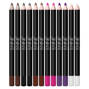 is'mine matte lip liner pencil set - 12 assorted colors natural lip makeup soft pencils waterproof and longwear ultra fine lip liners (color set-4)