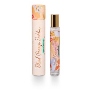 illume go be lovely demi eau de parfum rollerball, blood orange dahlia