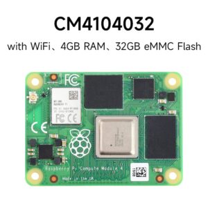 Waveshare Pi Compute Module 4 Comes with Heatsink 4GB RAM 32GB eMMC Flash with WiFi