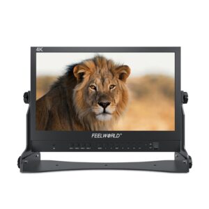 feelworld atem156 15.6 inch live streaming broadcast director monitor with 4 hdmi input output quad split display