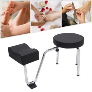 LiFuJunDong Modern Style Salon Spa Pedicure Stool, Foot Rest Stool Chair Height Length Adjustable, Lightweight Portable Nail Pedicure Stool for Beauty Salon Studio(Black)