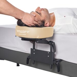 master massage home mattress top massage kit adjustable headrest & face cushion family use massage equipment (cream)