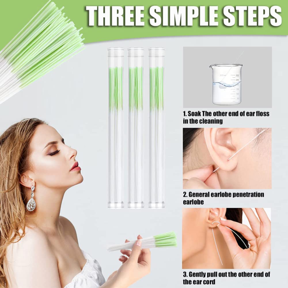 120 Earrings Earhole Cleaner Earhole Dental Floss Perforation Earhole Cleaning Thread, Perforation Care Cleaning Tool