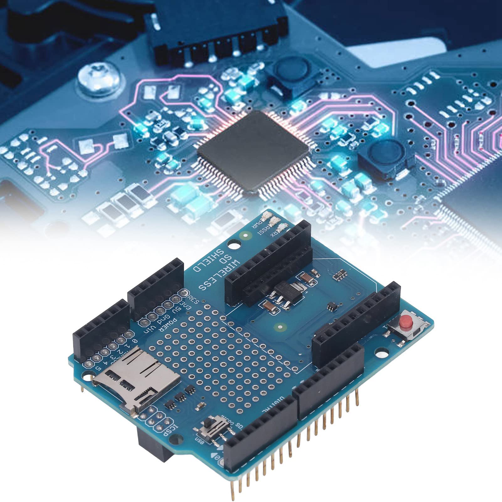 Terminal Point Prototype Expansion Board, Prototype Screw Shield Wireless On Board Storage Card Slot Prototype Board Kit Mounts For Computer