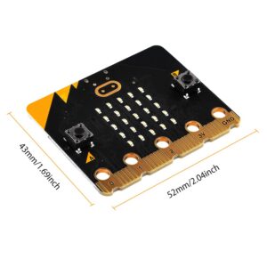 DVOZVO Basic Starter Kit for BBC Micro:bit V2.2, Graphical Programming Built-in Speaker and Microphone, LED Display Coding for Kids Teens + Microbit GPIO Expansion Board & Battery Holder & USB Cable