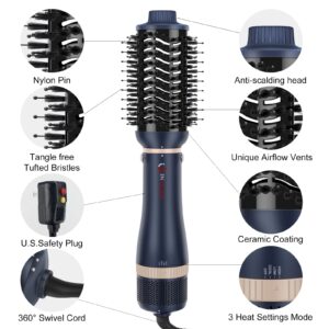 Hair Dryer Brush Set, Diffuser Hair Dryer Professional Ionic Blow Dryer, 4 in 1 Blowout Brush Styler Volumizer