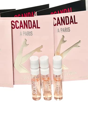 Jean Paul Gaultier A Paris Scandal Women Sample EDT 0.05 fl. oz. / 1.5 ml Vial Spray Mini Perfume Vial Eau De Toilette (Set of 3)