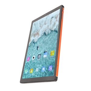 cosiki orange tablet, 5g wifi 10.1 inch hd tablet 5800mah for office (us plug)