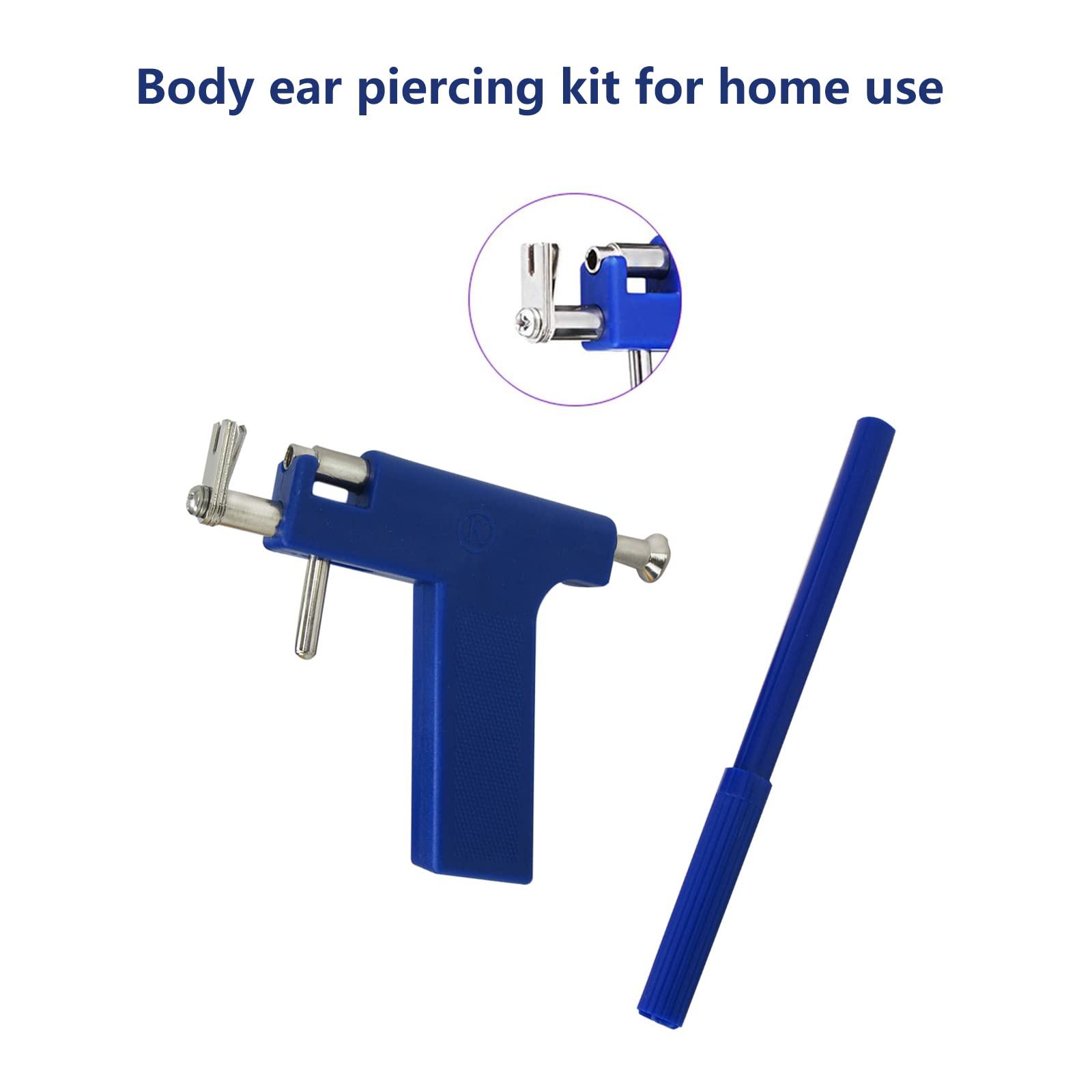 Ear Nail Gun Tools Set Steel Ear Nose Navel Body Piercing Gun Unit Tool Kit Safety Pierce Tool Anti-rust and, Safety and Non-toxic to Use