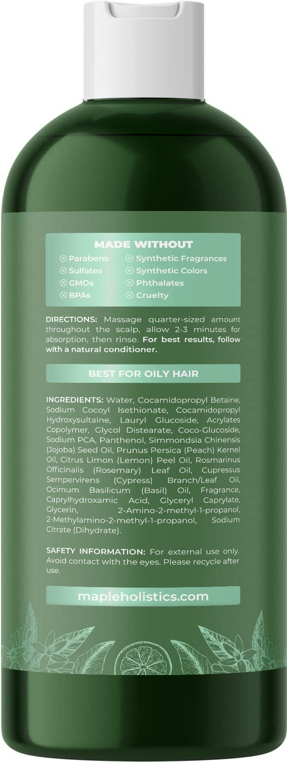 Tea Tree Shampoo and Conditioner for Men and Women - Degrease Formula for Oily Hair and Scalp, Sulfate-Silicone-Paraben Free with Essential Oils, 8oz Each