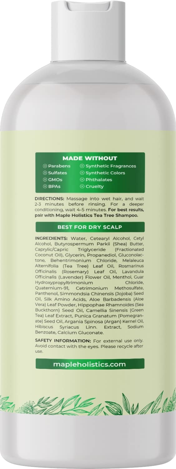 Tea Tree Shampoo and Conditioner for Men and Women - Degrease Formula for Oily Hair and Scalp, Sulfate-Silicone-Paraben Free with Essential Oils, 8oz Each