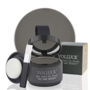 volluck root touch up hair powder root cover up hairline shadow powder stick, root touch up for thinning hair for women and men, bald spots, eyebrows, beard line, gray