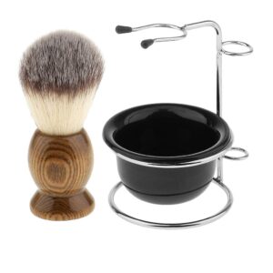 barenx men's manual shaving tool kit shaving brush + soap bowl