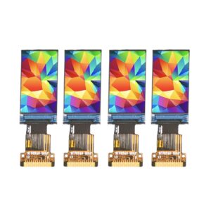 septpenta 4pcs 0.96in tft color ips display screen, 80×160 resolution, bright,saturated, natural looking images lcd, embedded st7735s driver and spi bus, small, light and thin used in various places