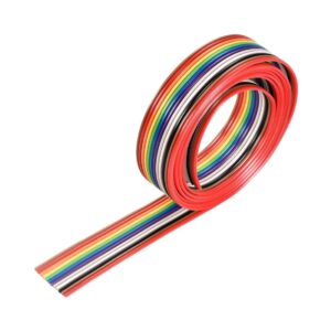 tool parts idc rainbow wire flat ribbon cable 12p 1.27mm pitch 1meter/3.3ft length