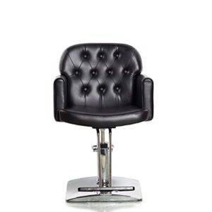 salonsunny black square base vintage salon styling chair barber cutting chair all purpose spa beauty equipment