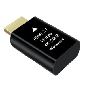 woieyeks 4k 120hz hdmi 2.1 dummy plug,virtual display emulator,headless ghost display adapter support 3840x2160@120hz,1440@120hz,1080p@120hz edid monitor emulator（8k not supported）