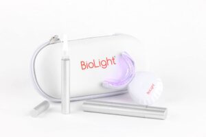 biolight guardian+ oral care device | teeth whitening kit | red & blue led light therapy