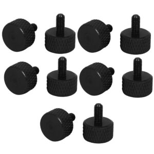 tool parts computer pc graphics card aluminum alloy knurled thumb screws black m3x6mm 10pcs